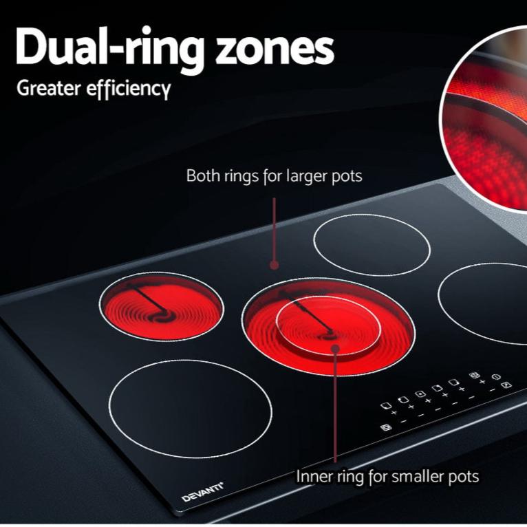 Danoz Kitchen 🧑‍🍳🥘 Devanti Electric Ceramic Cooktop 90cm — danozdirect