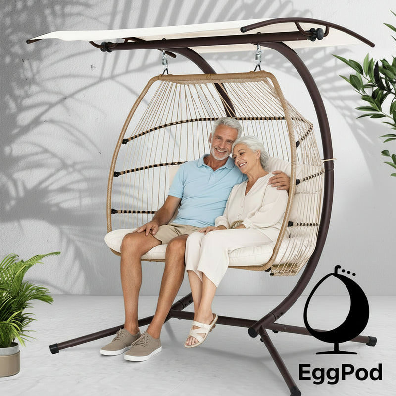 Danoz Gardeon Outdoor double EggPod Swing Chair Wicker Furniture Pod S ...