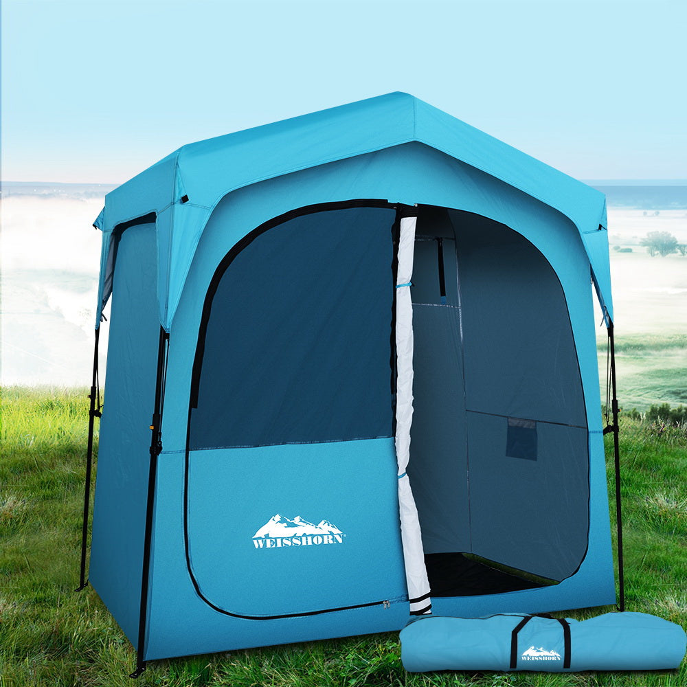 Danoz Direct - Weisshorn Double Camping Shower Toilet Tent Outdoor Fas ...