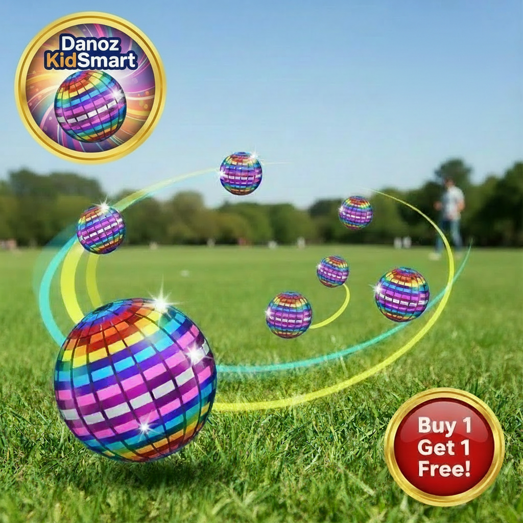 Danoz ToySmart electrifying Boomerang Ball flying orb! Swing it to lif ...