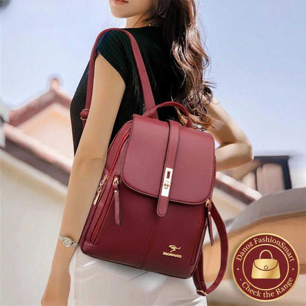 Danoz FashionSmart Elegant PU Leather Backpacks, Black. — danozdirect