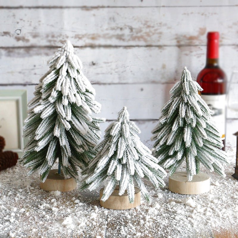 Danoz Xmas - Miniature Snowy Artificial Pine Tree Decoration - 11.42 I ...