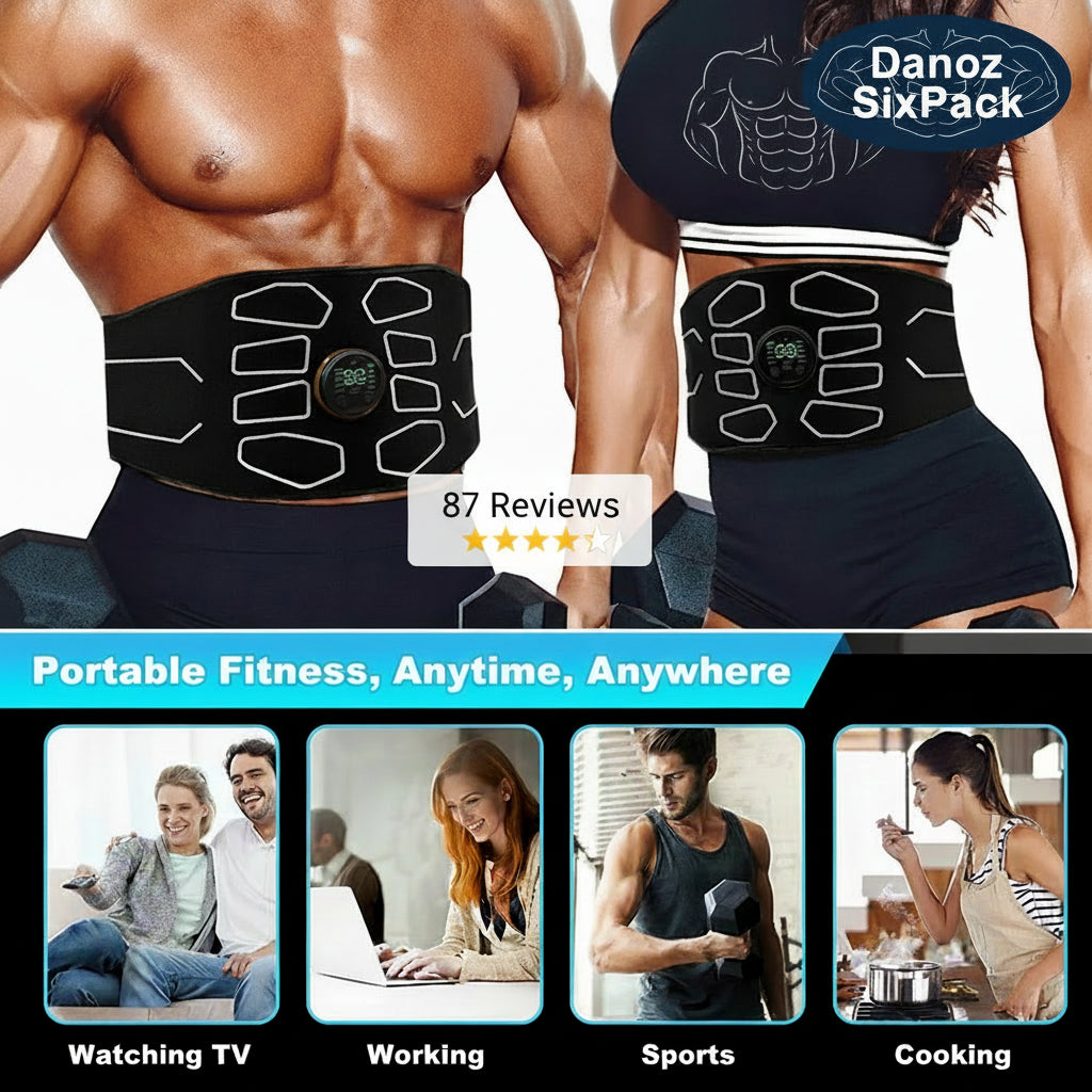 Danoz FitnesSmart SixPack EMS Toning Belt | 10 Programs | 30 Levels ...