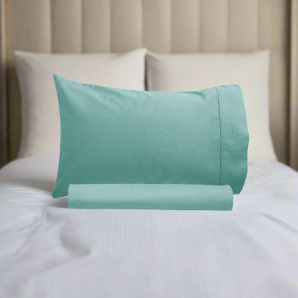 Danoz Direct - Artex 250TC 100% Cotton Sheet Set Single Teal — danozdirect