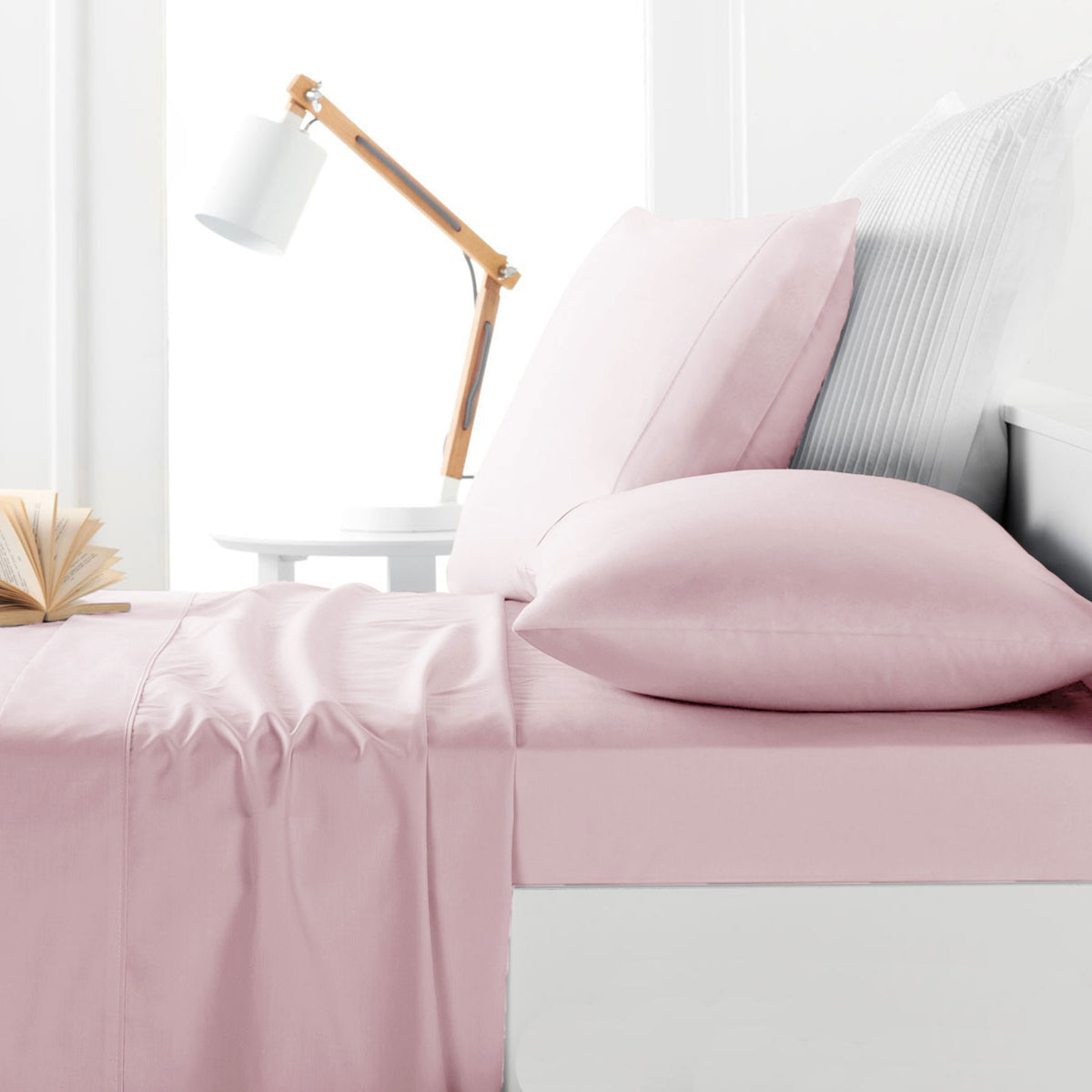 Danoz Direct - Belmondo 225TC Sheet Set Blush - King — danozdirect